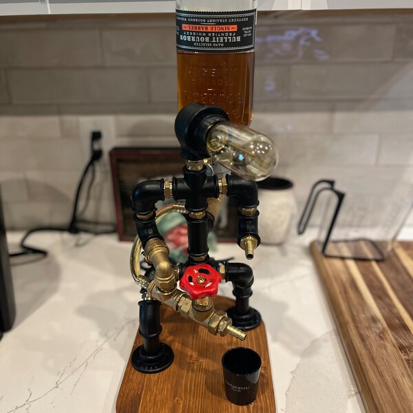 Father's Day Gift ,steampunk Fireman Pipe Robot Night Lamp, Liquor ...