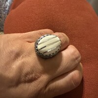 Men's Ring Made With Red Fire Amber, Best Gift for a Friend, Bohemian ...