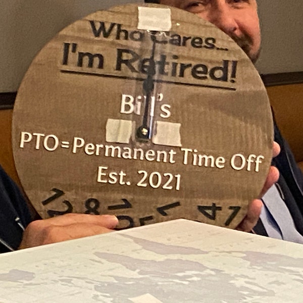 11 Inch Personalized Retirement Clock. Great Retiree Gift for Dad, Mom ...
