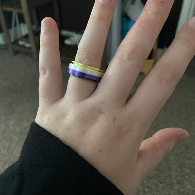 LGBTQ Fidget Rings Pride Flag Fidget Rings Pride Month LGBTQ Flag Ring ...