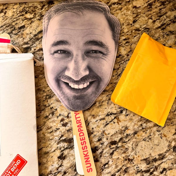 Face on A Stick Digital File Party Favor Face Fan Sports Game ...