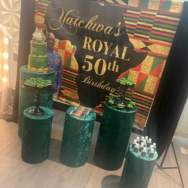 Africa Map Birthday Backdrop, African Background, Holiday, Gold Design ...