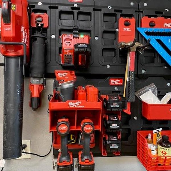 Packout Mount for Milwaukee M12 & M18 Charger (#48-59-1812, 48-59-1808 ...