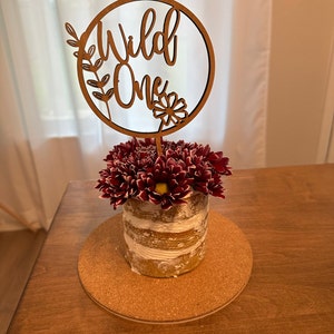 Wild One Flower Cake Topper, Wildflower Baby Shower, Floral Birthday ...