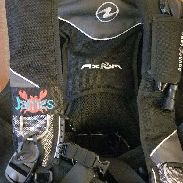 Personalized Embroidered Scuba BCD Name Tag Badge - Etsy