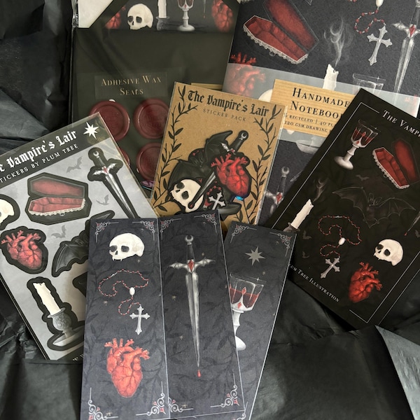 Vampire Letter Writing Set With Wax Seals | Stationery Set, Goth ...