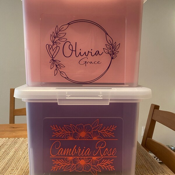 Organization School Box DIY Kit, Kids File Box Kit , Milestone Tote ...