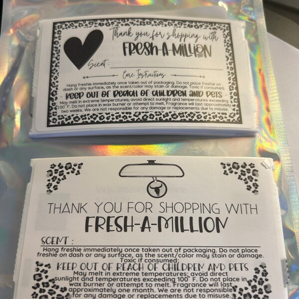 INSTANT DOWNLOAD Freshie Warning Labels With Space to Write Scent DIY ...