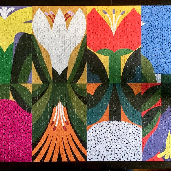 Tiles 1000 Piece Jigsaw Puzzle, Pink Puzzle, Modern Jigsaw Puzzles ...