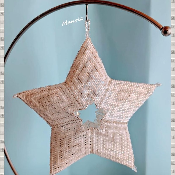 3D Peyote Star - Duckie Star (green) - Digital Download - Etsy