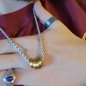 Personalized Coin Necklace With Rope Chain Circle Pendant - Etsy