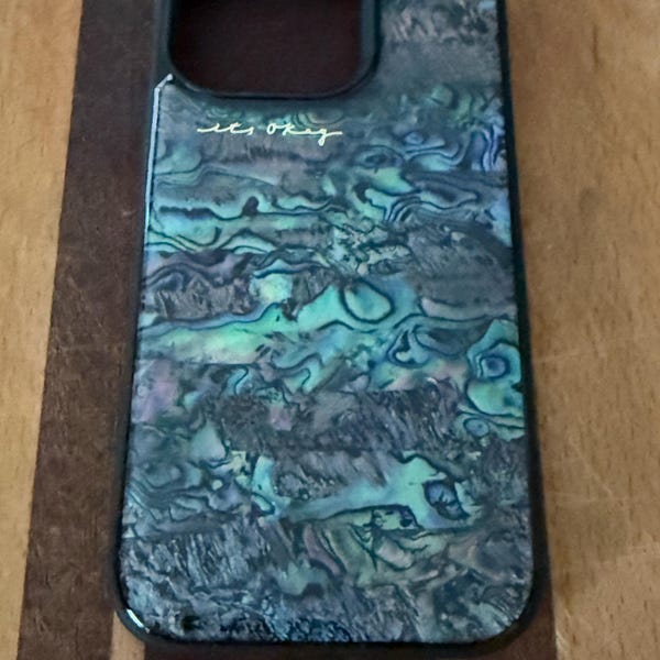 White Pearl - Real Mother of Pearl Phone Case, iPhone 16 15 14 13 Pro ...