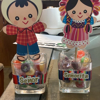 Mexican Maria Rag Dolls Clipart, Pink and Blue Set 198 - Etsy