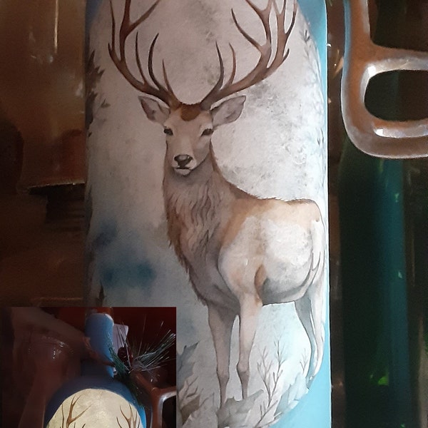 A4 Blue Stag From Decoupage Central DC235 - Etsy