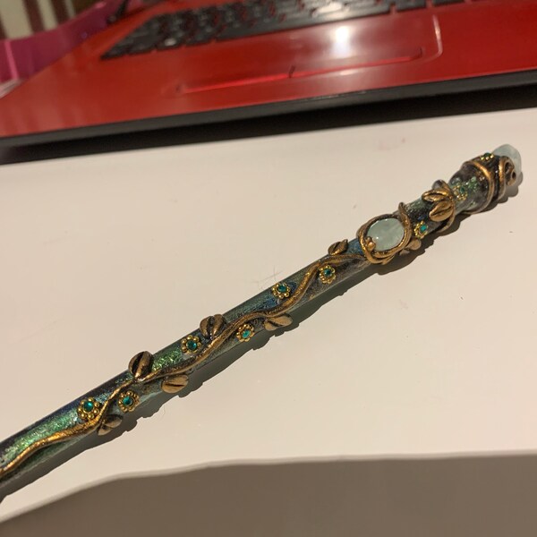 Fluorite Magic Wand Pen, Green Pencil, Polymer Clay, Fairy Magic Pen - Etsy