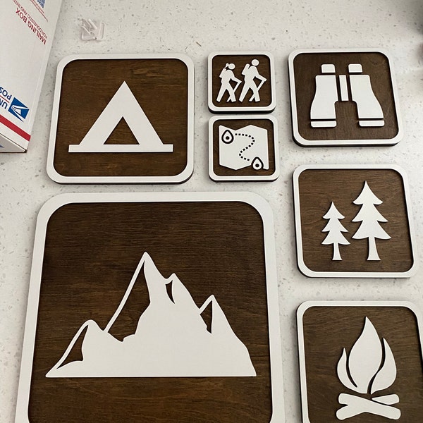 National Park Signs Gallery Wall Grouping, National Parks & Recreation ...