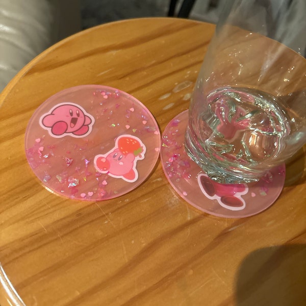 Soot Sprite Studio Ghibli Inspired Resin Table With Star Candy Coasters ...
