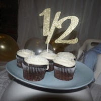 Number 10 Cupcake Toppers, Ten Food Picks, 10th Birthday Decorations ...