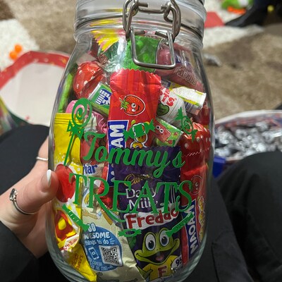 Personalised Sticker/label/decal for Sweet Jar... Add Your Own Name ...