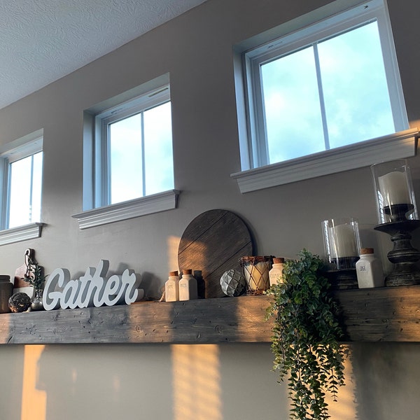 Rustic Beam Shelf - Etsy