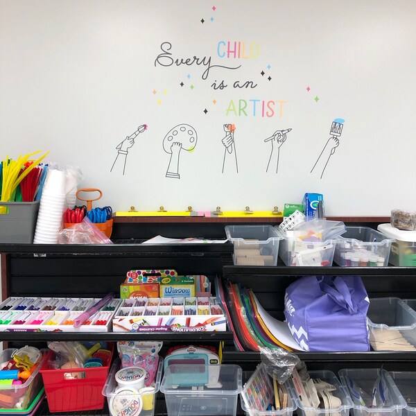 Every Child is an Artist Wall Decal Kids Art Gallery Playroom Stickers ...