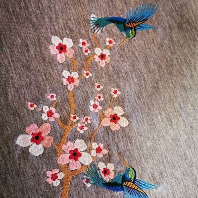Sakura Tree Branch Machine Embroidery Design Sakura Flowers - Etsy