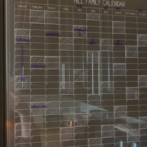 Personalized Acrylic Weekly Calendar - Large Wall Calendar - Acrylic ...