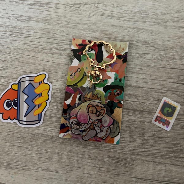 Pearl, Marina, Agent 8, & Acht - Acrylic Holographic Star Keychain ...