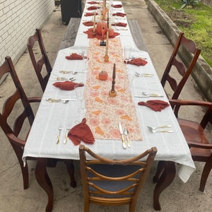 French Toile Countryside Table Runner French Toile Country Table Runner ...