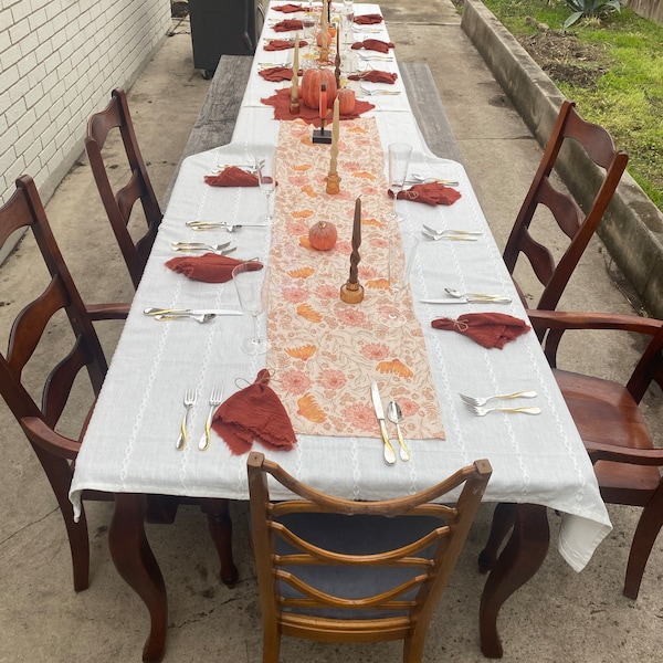 French Toile Countryside Table Runner French Toile Country Table Runner ...