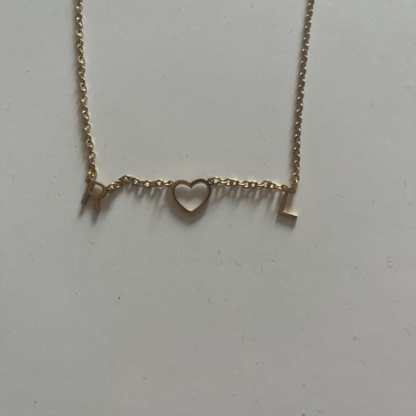 Collier initiale lettre acier inoxydable, collier prénom alphabet ...