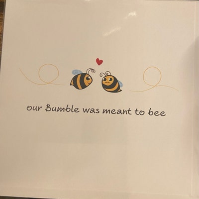 Bumble Dating Card Romantic Anniversary Card or Valentine's Day Card ...