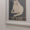 Remember to Wipe Funny Cat Poster Bathroom Print Vintage Art - Etsy