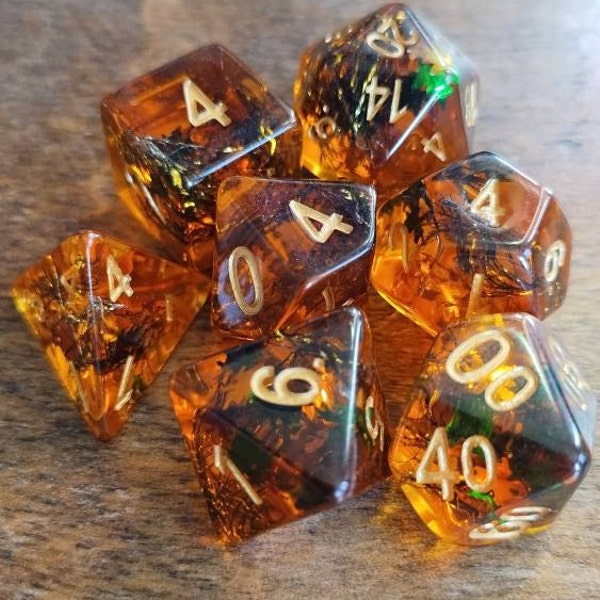 Shadowy Forest Dnd Dice Set, Polyhedral Dice, D&D Dice, Dungeons and ...
