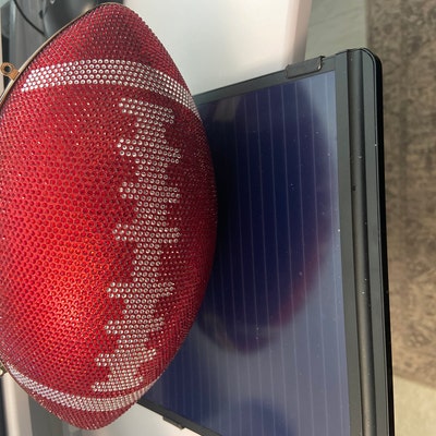 Sparkling Football Clutch Bedazzled Football Purse Glamorous Rhinestone ...