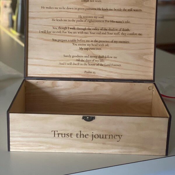 Personalized Memory Wooden Keepsake Box Christmas Wedding, Engagements ...