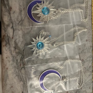 Sterling Silver Bright Finish Twitches Miranda Sun/moon Pendant ...