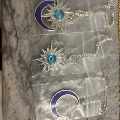 Sterling Silver Bright Finish Twitches Miranda Sun/moon Pendant ...