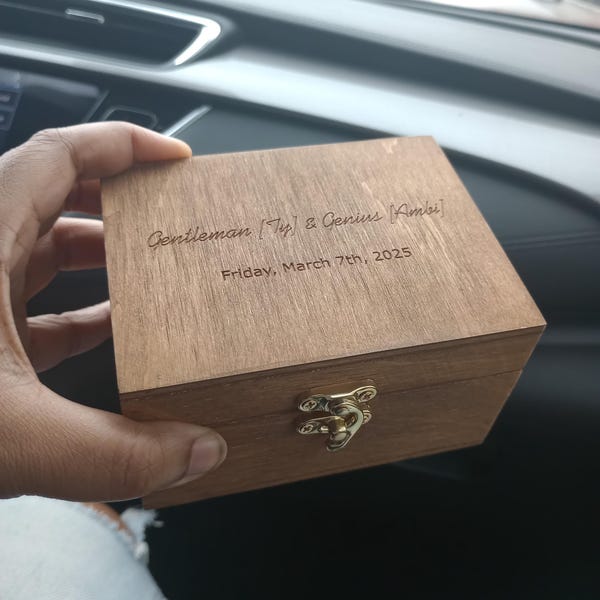 Personalized Wooden Gift Box, Custom Bridesmaid Box, Custom Groomsman ...