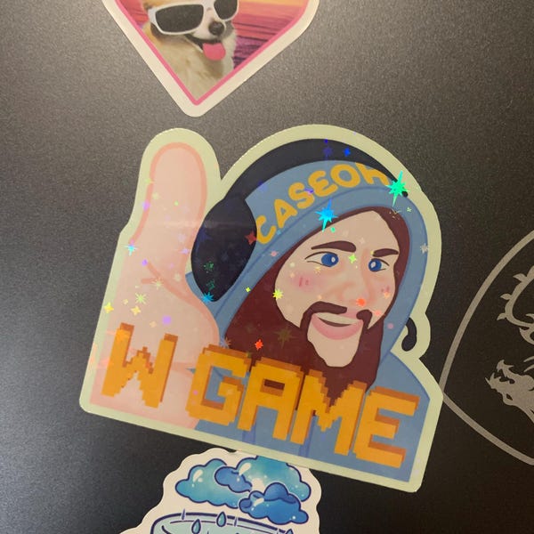 Caseoh Inspired Stickers, Funny Meme Stickers, Funny Twitch Streamer ...