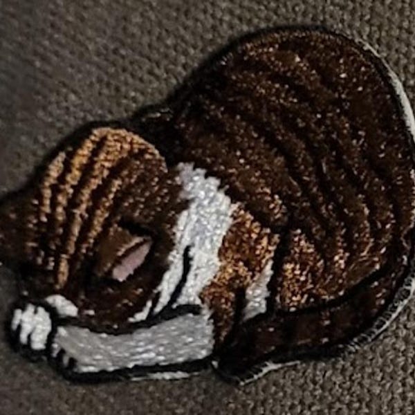 Sleeping Cat Patch, Choices of 6 Design, Embroidered Iron on Sewing on ...