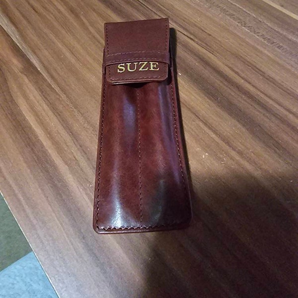 Handmade Personalised Leather Beard & Hair Comb Sheath - Anniversary ...