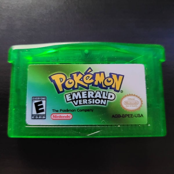 GBA Pokemon Emerald Version Replacement Label Decal Foil Metalic ...