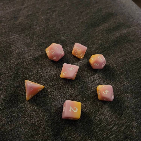 Obsidian Rose Dnd Dice Set, Polyhedral D&D Dice, Dungeons and Dragons ...