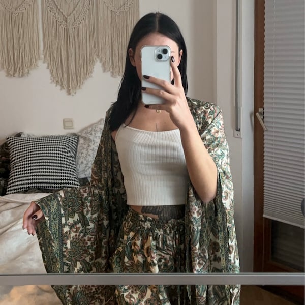 Sparkle Gold Kinono Festival Clothing Bohemian Kimono Coverup Beachwear ...