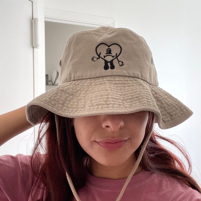 Embroidered Sad Heart Bucket Hat - Etsy