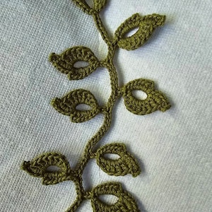 SET Irish Crochet Flower Leaf PATTERN Ireland Lace Motifs Easy Crochet ...