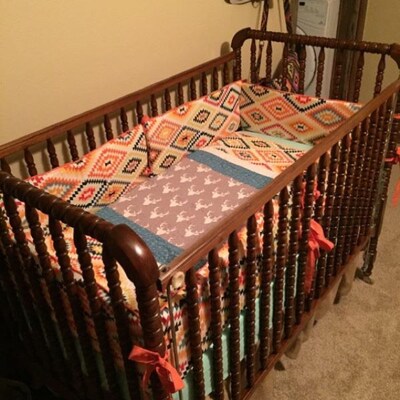 Quilts, Aztec Baby Boy, Woodland Crib Quilt, Baby Deer Blanket ...