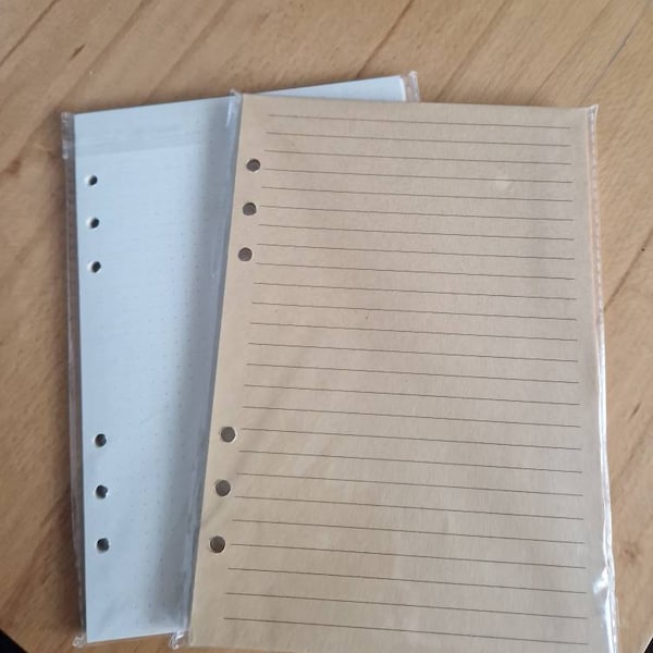 Refill A5 / A6 Personal Size 6 Hole Refill for Leather Journal Planner ...