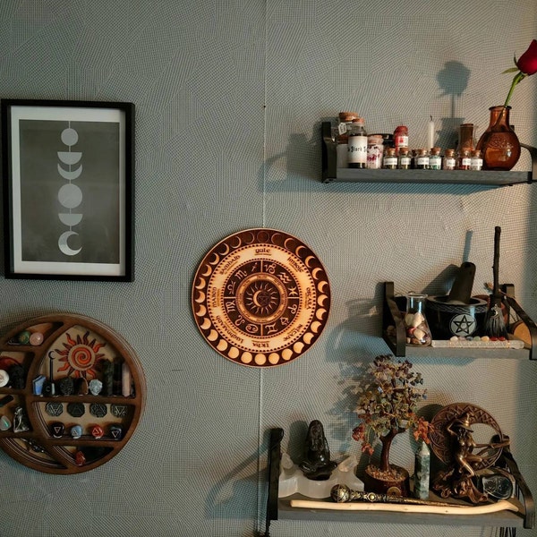 Wheel of the Year | Moon Cycle| Sun/moon/pentagram| Poplar| Laser ...